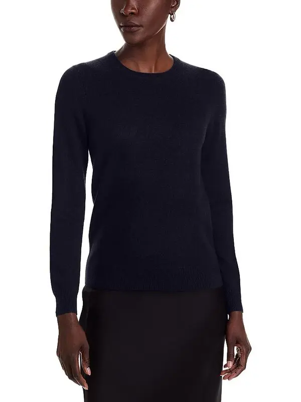Bloomingdale'S C Crewneck Cashmere Sweater - Navy