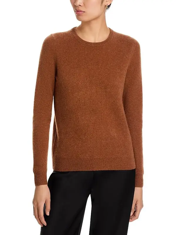 Bloomingdale'S C Crewneck Cashmere Sweater - Nutmeg