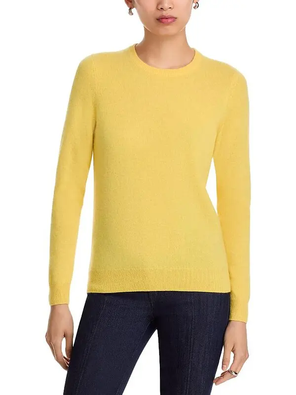 Bloomingdale'S C Crewneck Cashmere Sweater - Pineapple