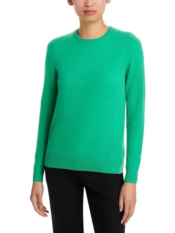 Bloomingdale'S C Crewneck Cashmere Sweater - Varsity Green