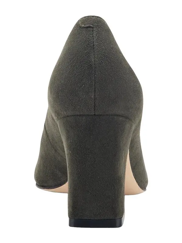 MARC FISHER LTD. Zala Pointed-toe Block Heel Pumps - Dark Green