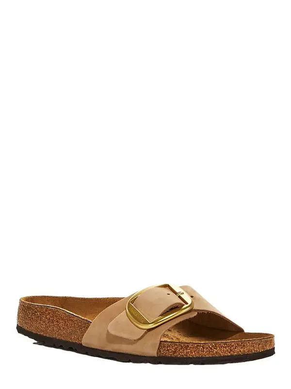 BIRKENSTOCK Madrid Big Buckle Sandals - Sandcastle Nubuck/gold