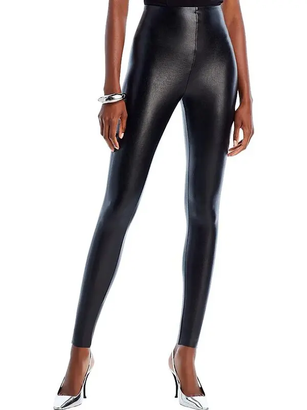 Commando Perfect Control Faux Leather Leggings - Black