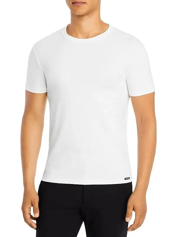 TOM FORD Cotton Blend Crewneck Tee - White