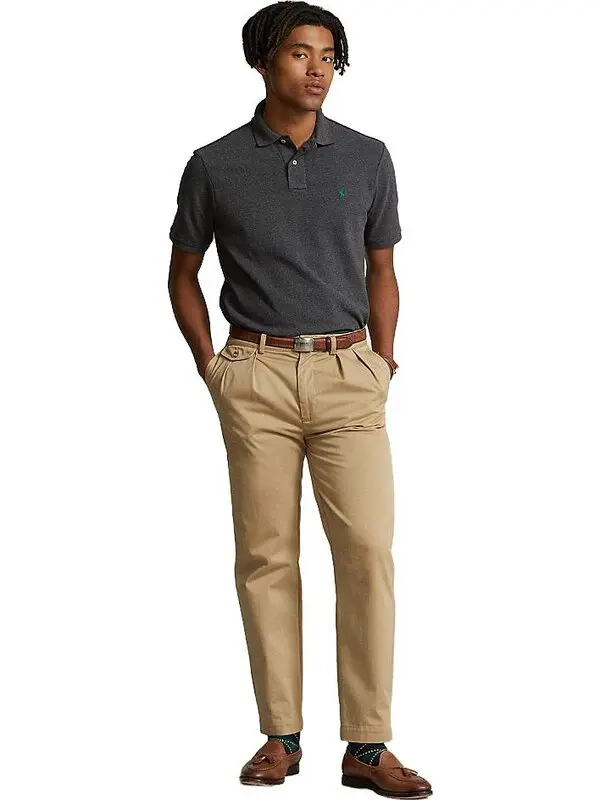 Polo Ralph Lauren Custom Slim Fit Mesh Polo Shirt - Barclay Heather Gray