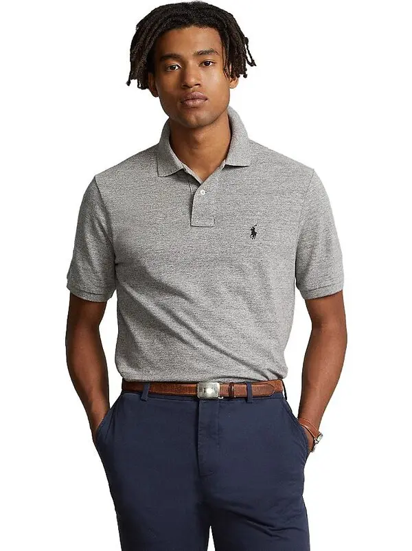 Polo Ralph Lauren Custom Slim Fit Mesh Polo Shirt - Canterbury Heather