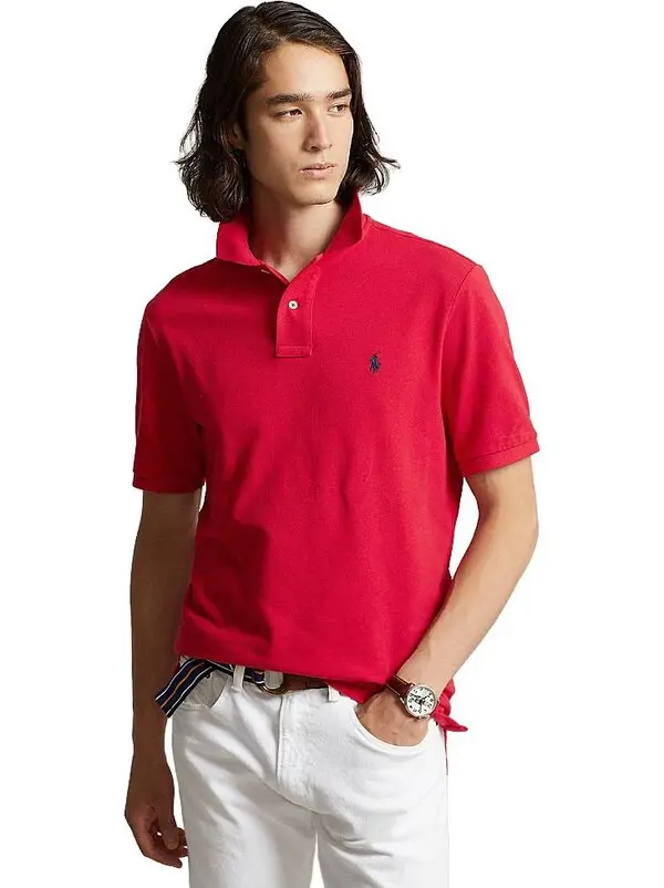 Polo Ralph Lauren Custom Slim Fit Mesh Polo Shirt - Rl Red