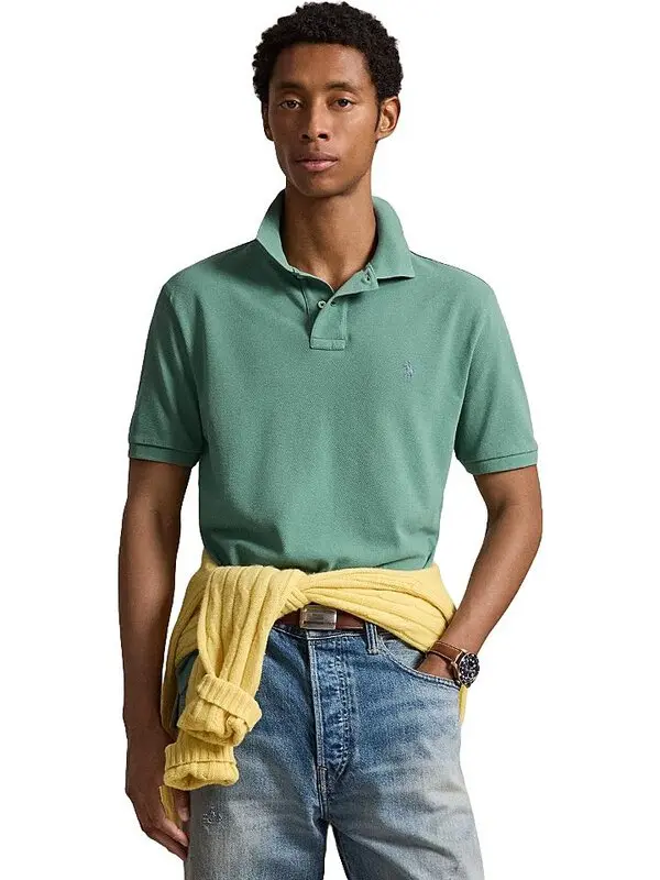 Polo Ralph Lauren Slim Fit Mesh Polo Shirt - Seafoam