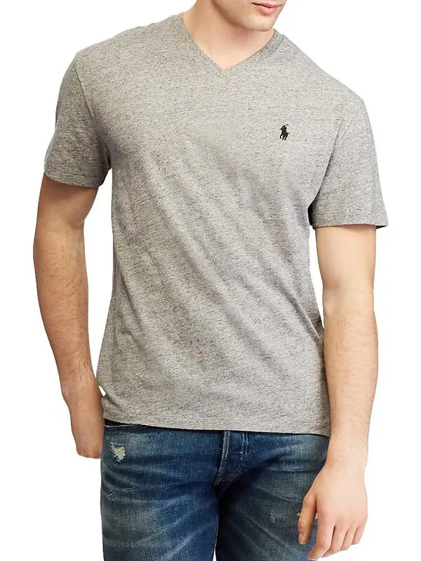 Polo Ralph Lauren Classic Fit V-neck Tee - Gray