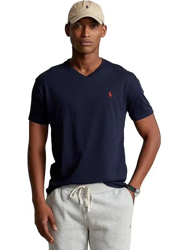 Polo Ralph Lauren Classic Fit V-neck Tee - Ink Blue