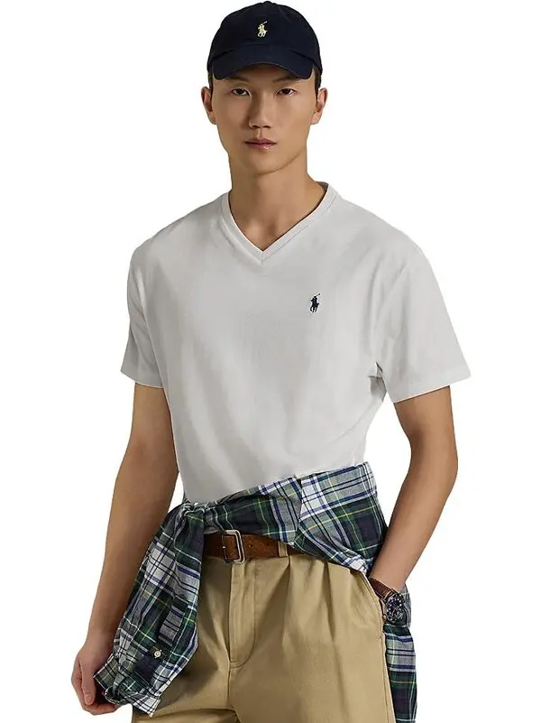 Polo Ralph Lauren Classic Fit V-neck Tee - White