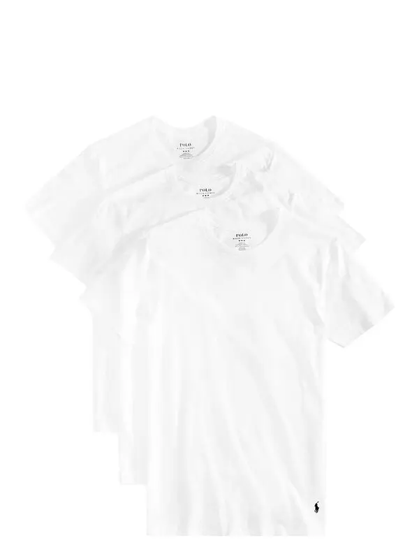 Polo Ralph Lauren Slim Fit Crewneck Undershirt, Pack Of 3 - White
