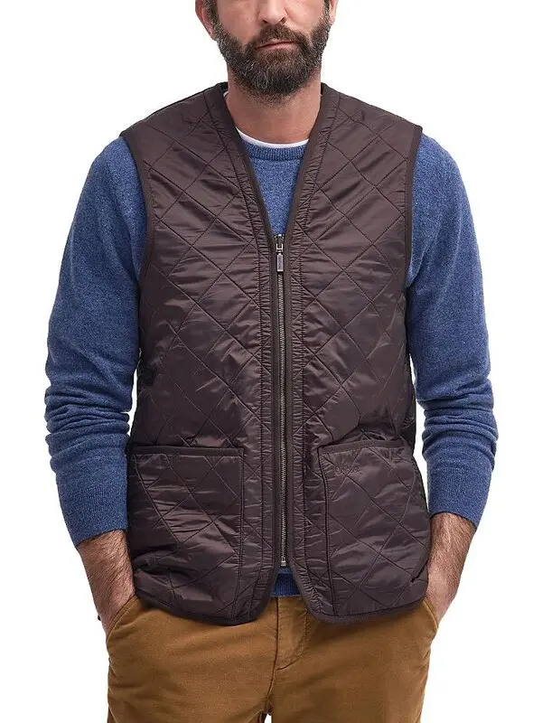 Barbour Polarthair Quilt Waistcoat - Dark Brown