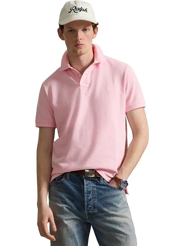 Polo Ralph Lauren Classic Fit Mesh Polo Shirt - Bath Pink
