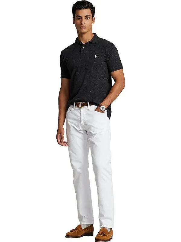 Polo Ralph Lauren Classic Fit Mesh Polo Shirt - Black Marl Heather