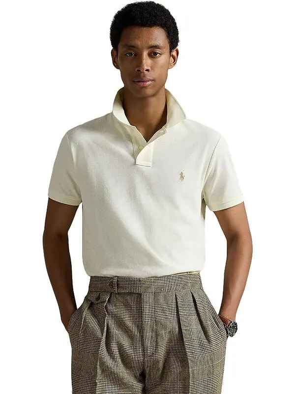 Polo Ralph Lauren Classic Fit Mesh Polo Shirt - Cream