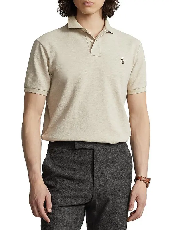 Polo Ralph Lauren Classic Fit Mesh Polo Shirt - Expedition Dune Heather