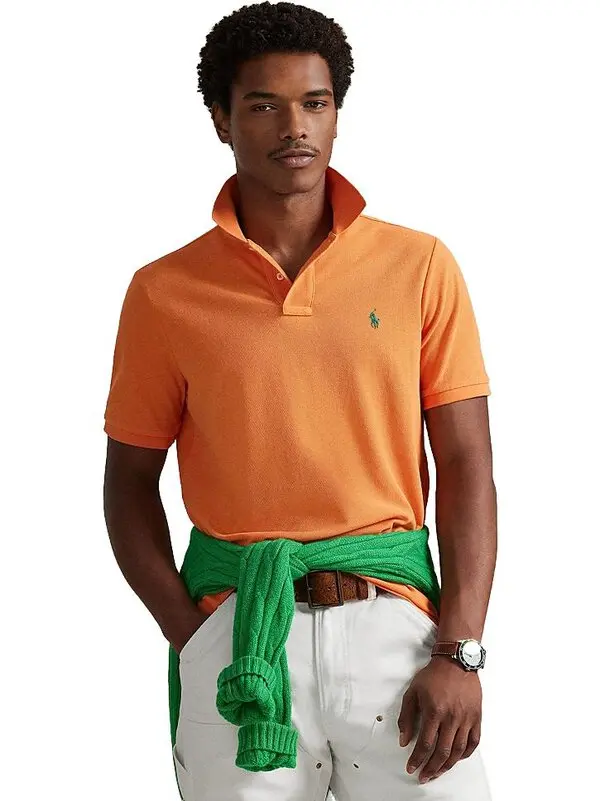 Polo Ralph Lauren Classic Fit Mesh Polo Shirt - Orange