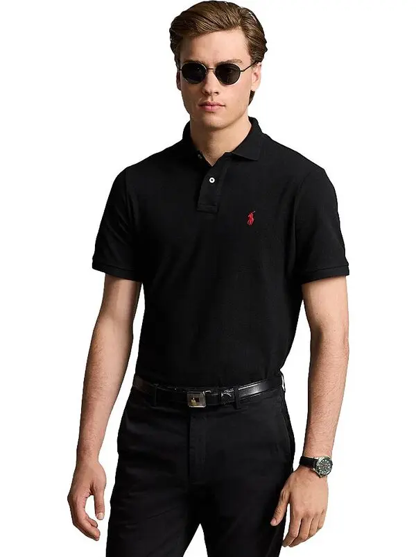 Polo Ralph Lauren Classic Fit Mesh Polo Shirt - Polo Black