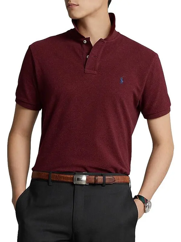 Polo Ralph Lauren Classic Fit Mesh Polo Shirt - Spring Wine Heather