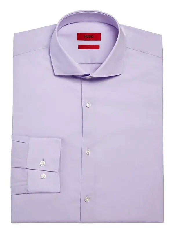 Hugo Jason Slim Fit Long Sleeve Cotton Dress Shirt - Lavender