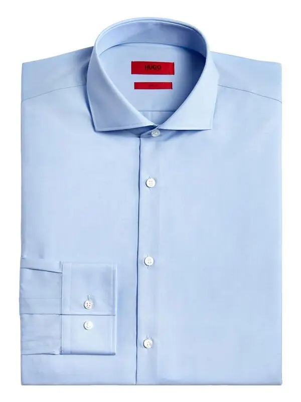 Hugo Jason Slim Fit Long Sleeve Cotton Dress Shirt - Light Blue