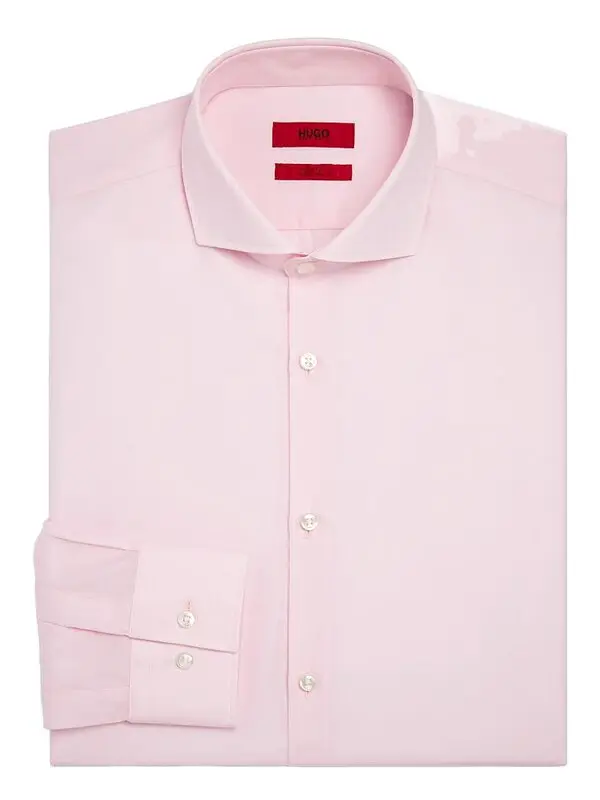 Hugo Jason Slim Fit Long Sleeve Cotton Dress Shirt - Light Pink