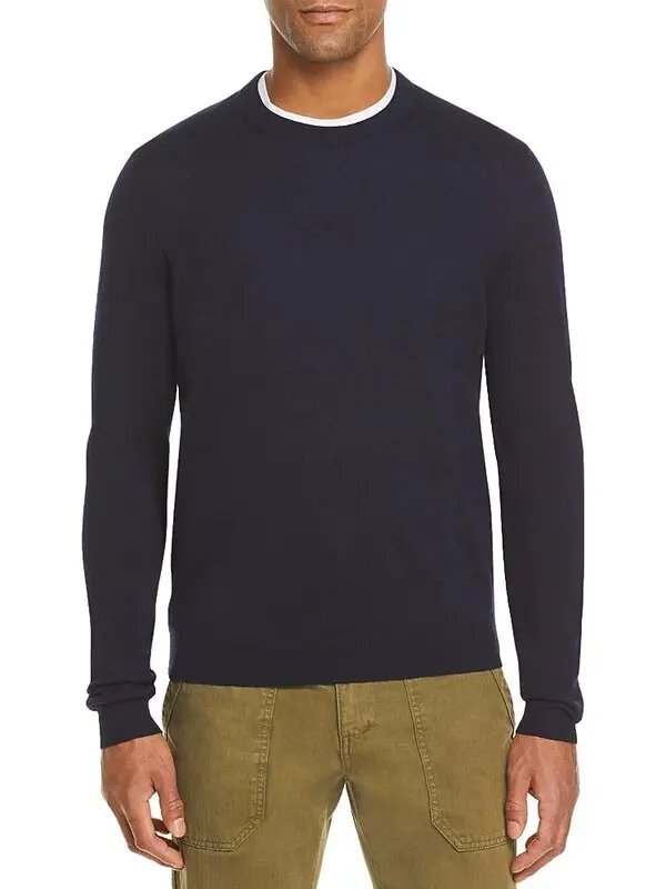 Bloomingdale'S Merino Wool Crewneck Sweater - Navy