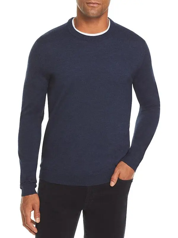 Bloomingdale'S Merino Wool Crewneck Sweater - Steel Blue