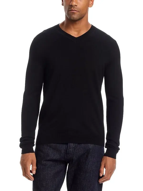 Bloomingdale'S V-neck Merino Wool Sweater - Black
