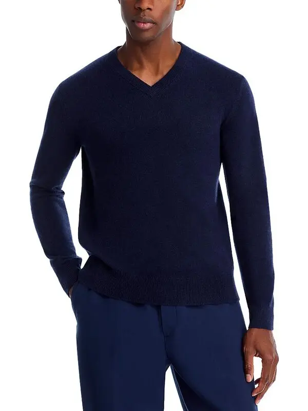Bloomingdale'S Cashmere V-neck Pullover - Navy