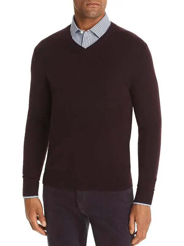 Bloomingdale'S Cashmere V-neck Pullover - Raisin