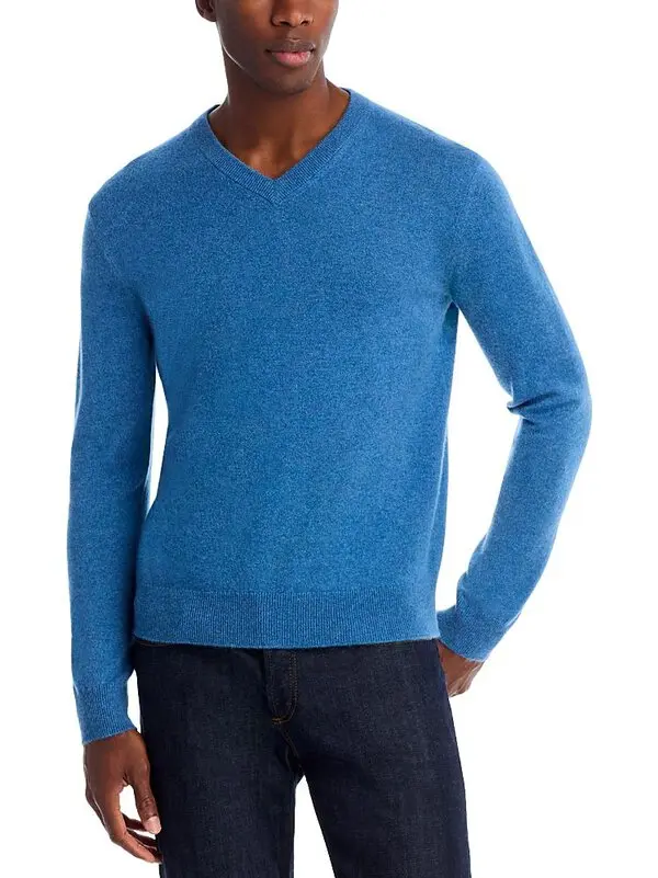 Bloomingdale'S Cashmere V-neck Pullover - River Blue