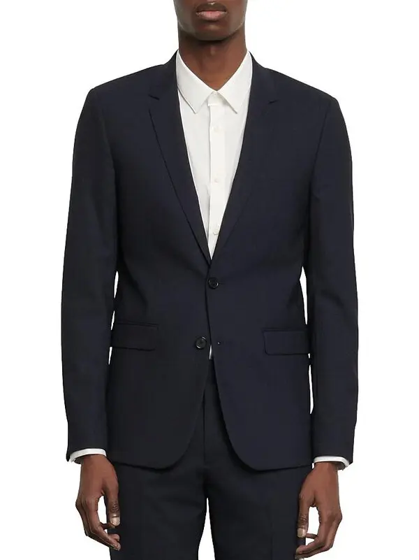 Sandro Travel Slim Fit Suit Jacket - Navy Blue