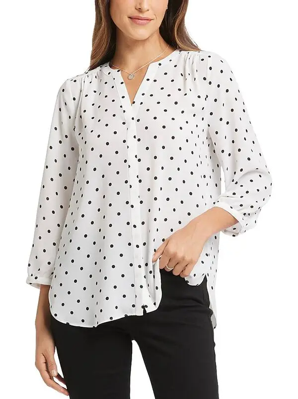 NYDJ Three Quarter Sleeve Printed Blouse - Stellar Dot