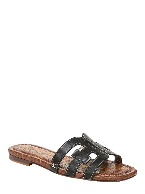Sam Edelman Bay Slide Sandals - Black Leather