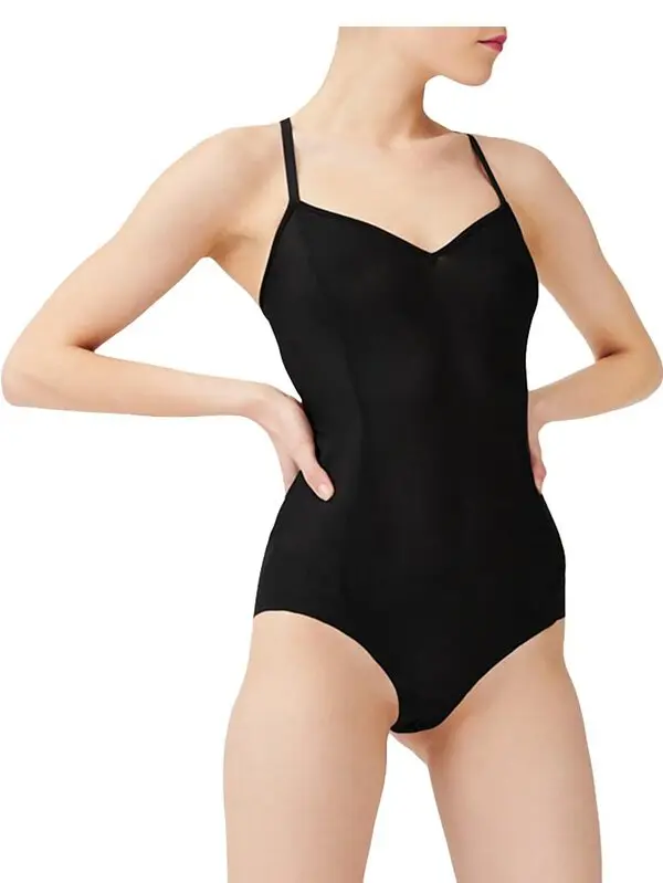 ITEM M6 All Mesh Shape Low Back Bodysuit - Black