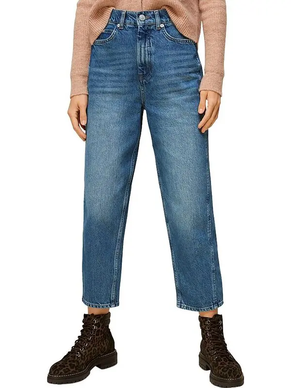 Whistles Washed Barrel Leg Jeans - Denim