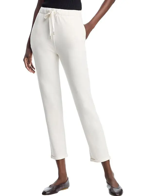 Majestic Filatures French Terry Jogger Pants With Drawstring - Cream