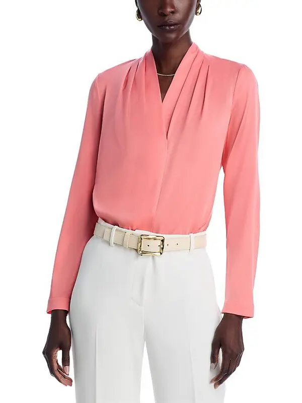 Kobi Halperin Nellie Silk-blend Pleated Blouse - Cherry Blossom