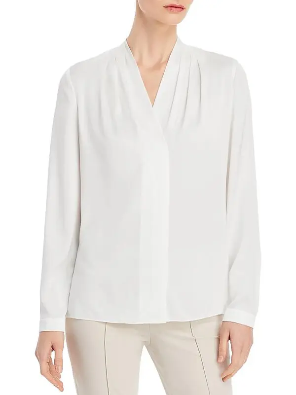 Kobi Halperin Nellie Silk-blend Pleated Blouse - Ivory