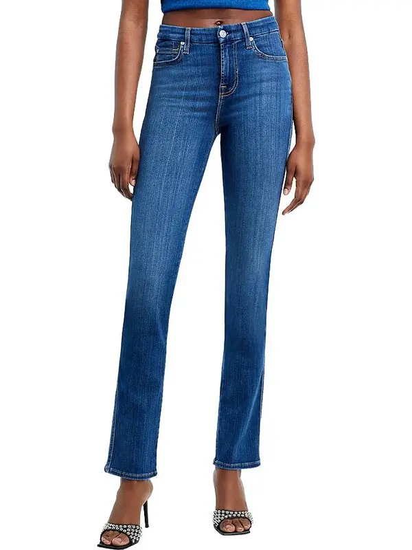 7 For All Mankind Kimmie Slim Illusion Straight Jeans - Luxe Love Story