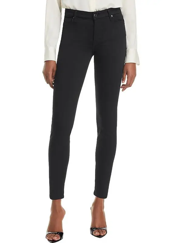 7 For All Mankind Slim Illusion High Rise Ankle Skinny Jeans - Luxe Black