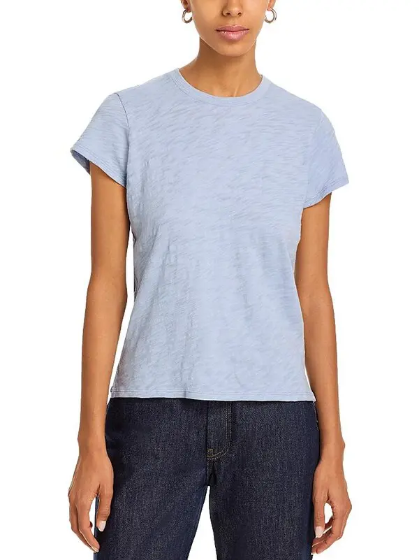 ATM Anthony Thomas Melillo Schoolboy Crewneck Tee - Cool Water