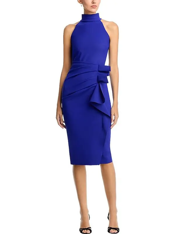 Chiara Boni La Petite Robe Gudrum Ruffled Sheath Dress - Blue Violet