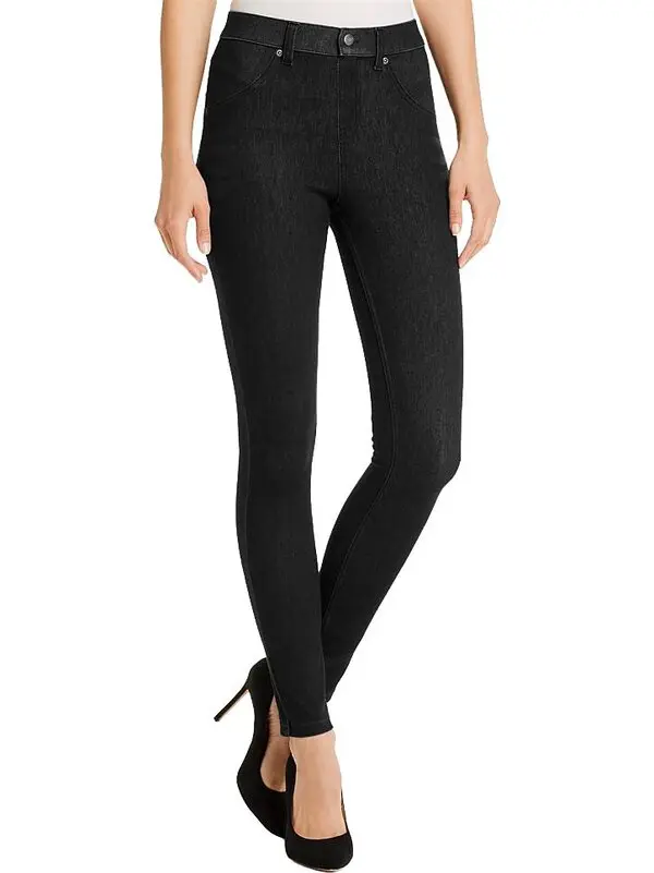 Hue Ultra-soft High-waisted Denim Leggings - Black