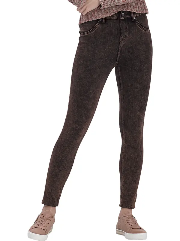 Hue Ultra-soft High-waisted Denim Leggings - Cinnamon Acid Wash