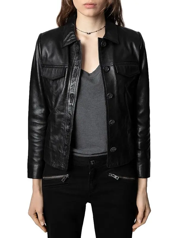 Zadig&Voltaire Liam Leather Jacket - Black