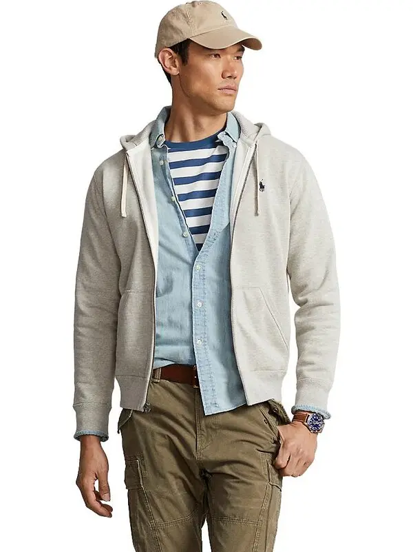 Polo Ralph Lauren Classic Full-zip Hoodie - Light Sport Heather
