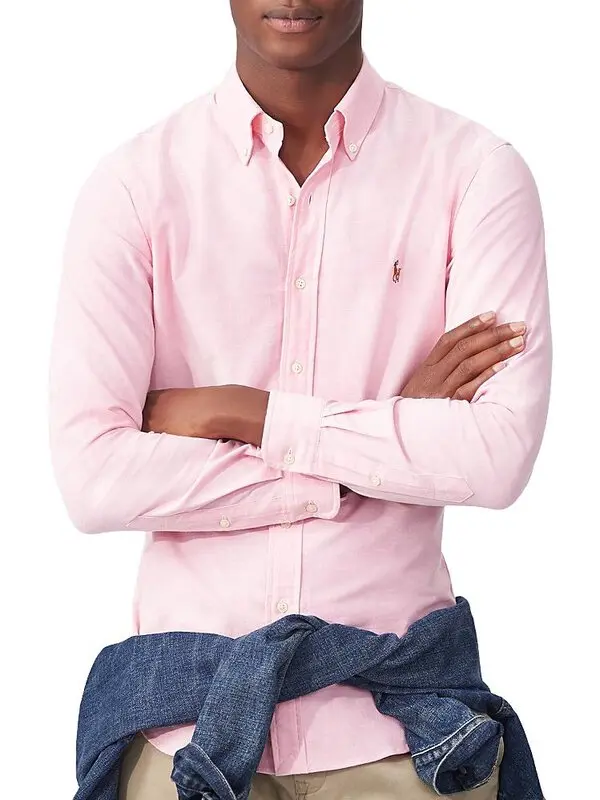 Polo Ralph Lauren Classic Fit Long Sleeve Cotton Oxford Button Down Shirt - Pink